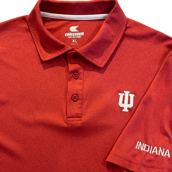 Colosseum | Shirts | Iu Indiana University Red Polo Shirt Short Sleeve ...